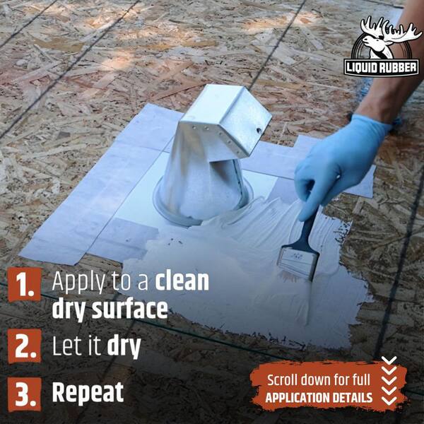 LIQUID RUBBER Color Sealant 5 Gal. Waterproof Coating for Masonry ...