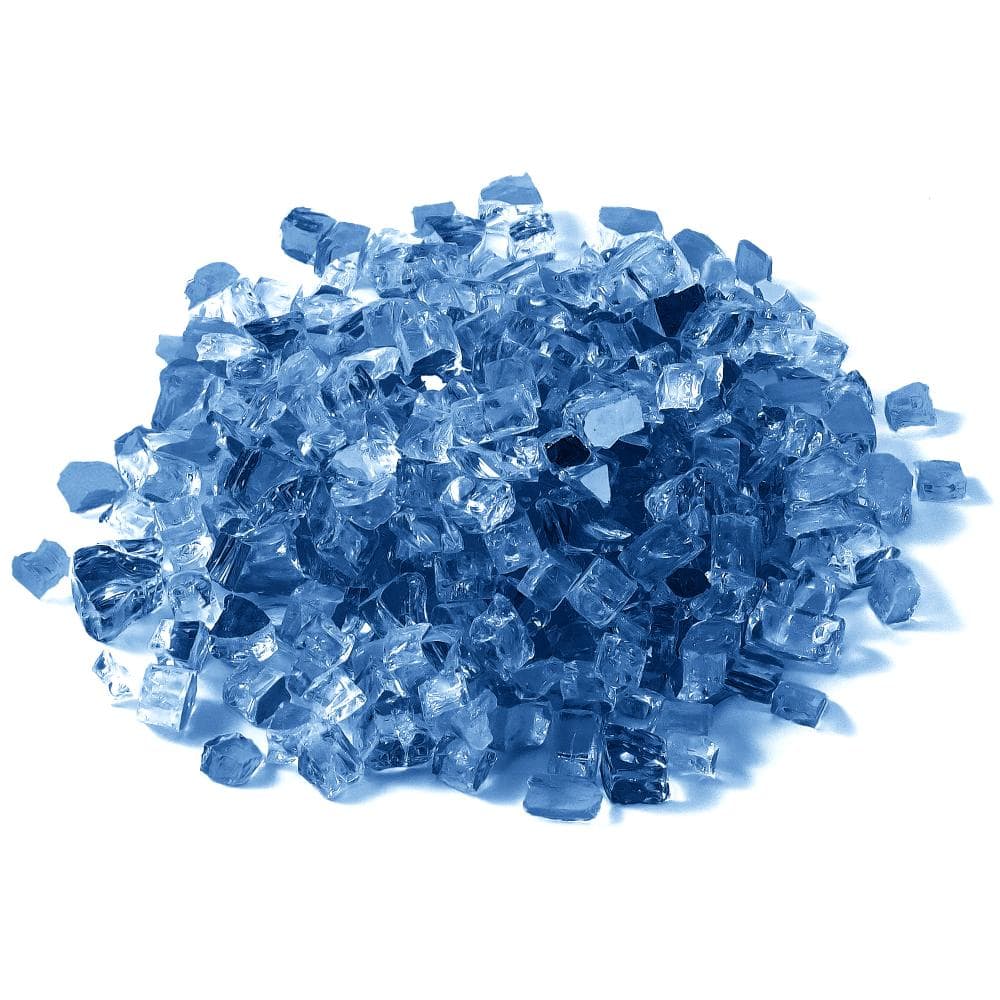 DWELLCOZY 1/2 in. 10lbs Pacific Blue Reflective Tempered Fire Glass HD ...