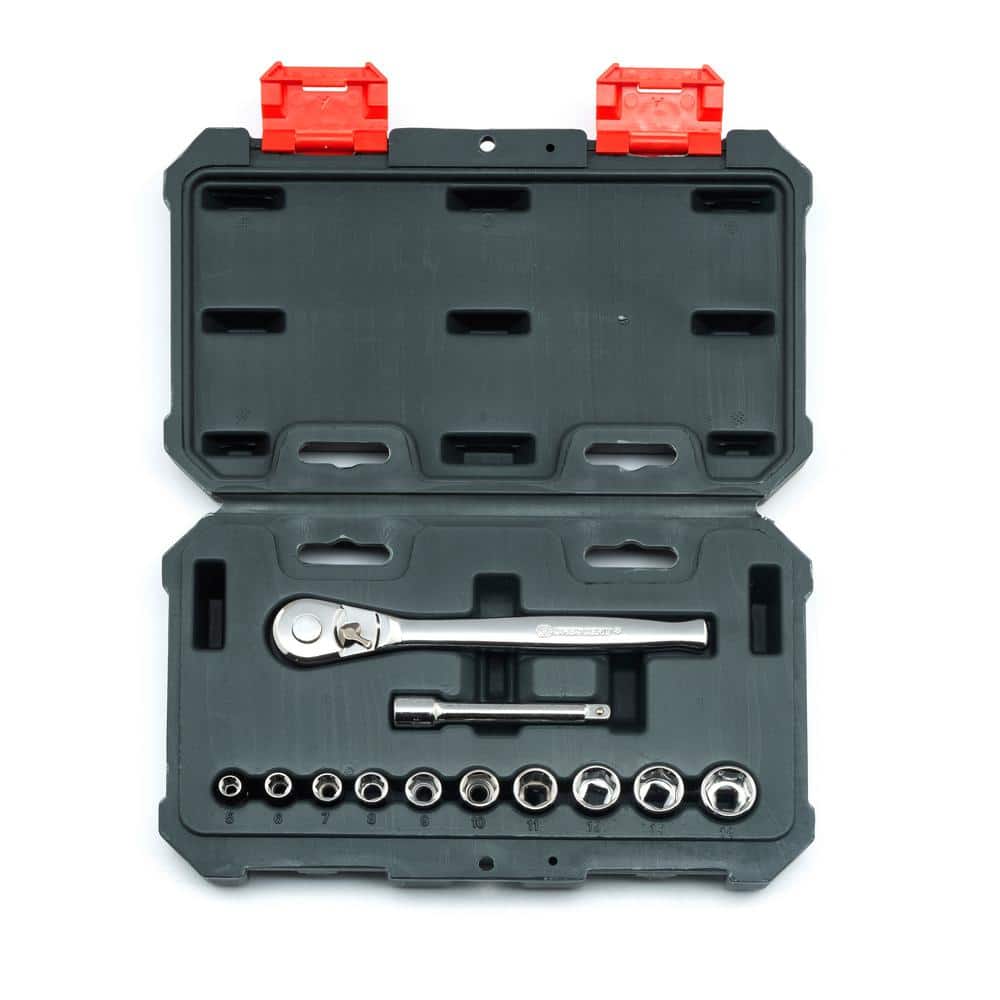 Crescent 1/4 in. Drive Metric Ratchet and Socket Set with Storage Case ...