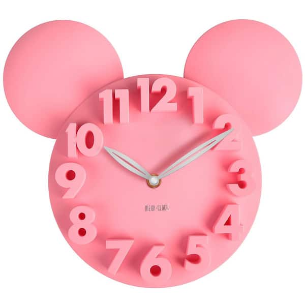 Lake Front Pink Mickey Modern Design Big Digit 3D Wall Clock Home Decor ...