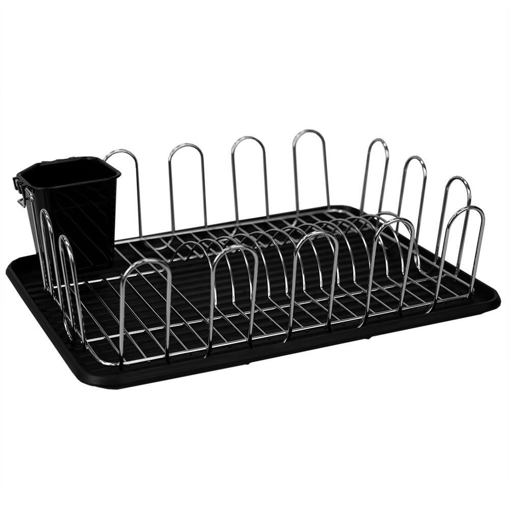 Home Basics Large Capacity Black Wire Dish Rack-HDC59128 - The Home Depot
