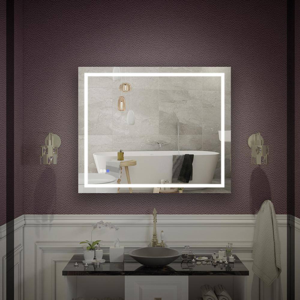 Maincraft 30 in. W x 36 in. H Rectangular Frameless Anti-Fog Wall ...