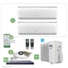 GREE Gen3 Smart Home 18,000 BTU 1.5 Ton Dual-Zone Ductless Mini Split ...