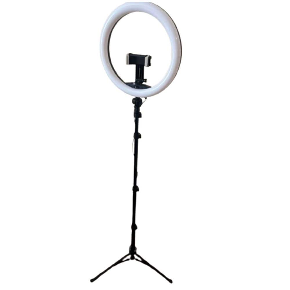 OBJLGEV Foldable 14 in. Ring Light with 67 in. Tall Tripod for Phone ...
