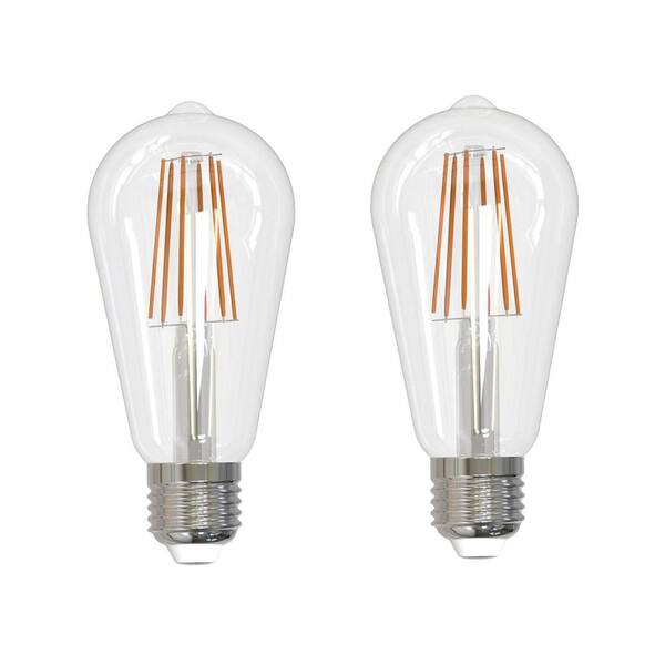 Bulbrite 60-Watt Equivalent Soft White Light ST18 Dimmable Filament JA8 ...