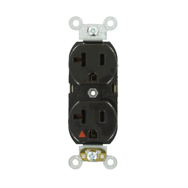 Leviton 20 Amp Industrial Grade Heavy Duty Isolated Ground Duplex ...
