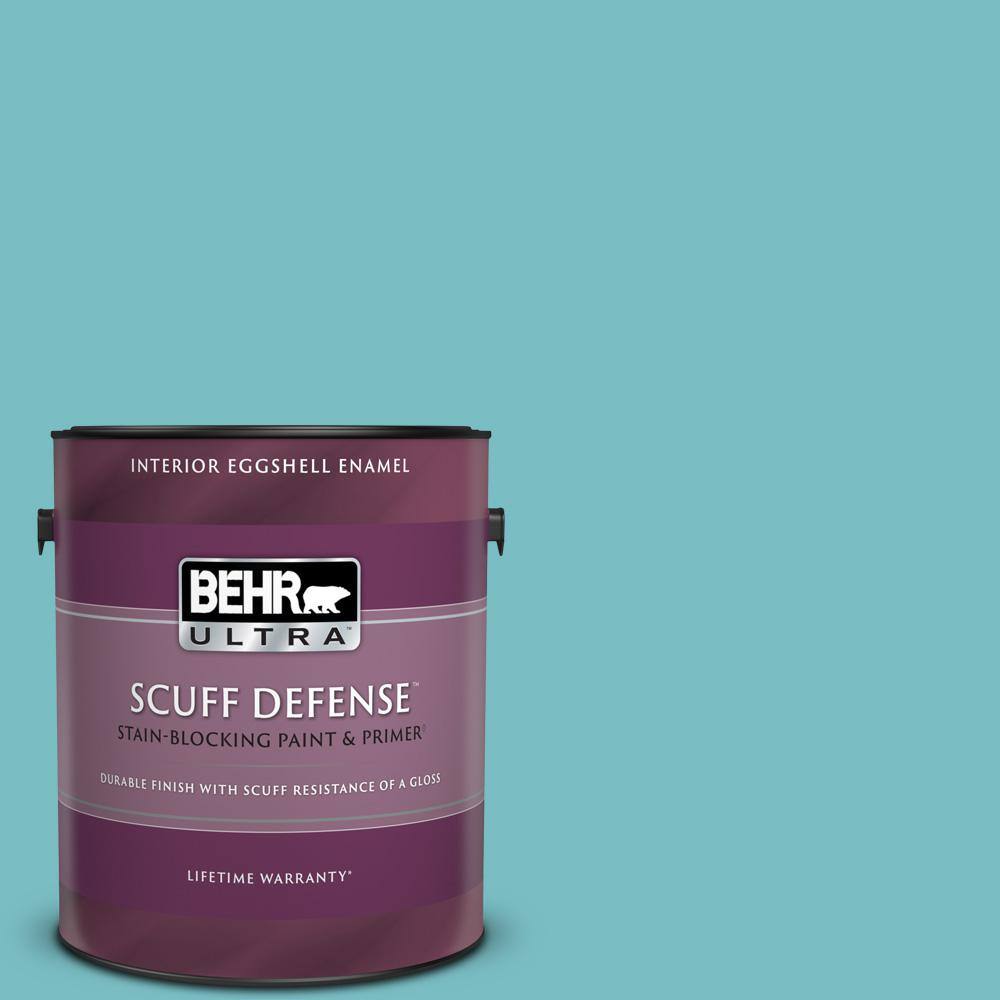 BEHR ULTRA 1 gal. #M460-4 Pure Turquoise Extra Durable Eggshell Enamel ...