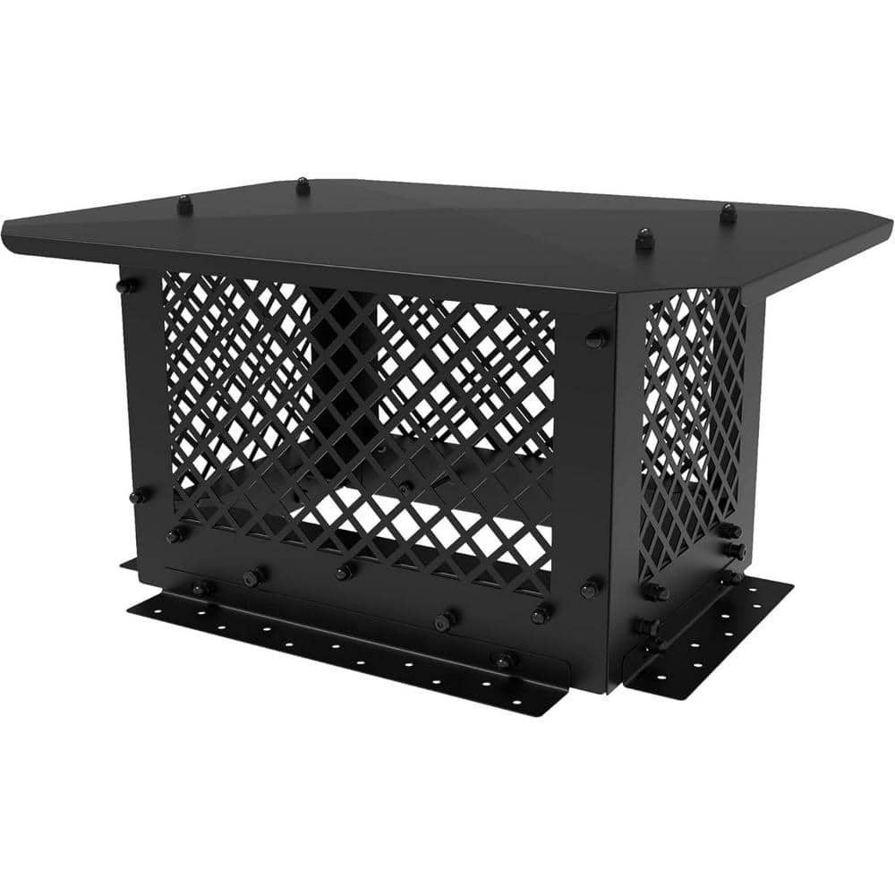 Mximu 14 in. x 10 in. Black Galvanized Steel Fireplace Chimney Caps for ...