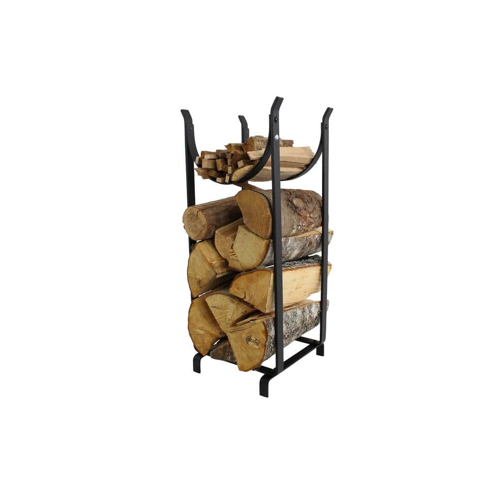Enclume Handcrafted Hearthside Wood Rack Black LR2F BK - The Home Depot