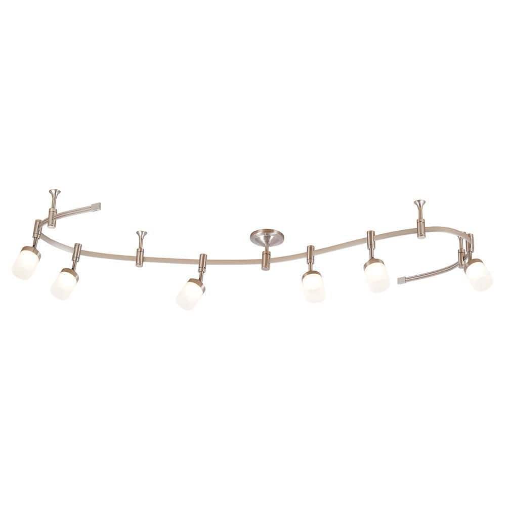 Cresswell Flex Track 8 ft. Brushed Nickel Integrated LED Ceiling ...