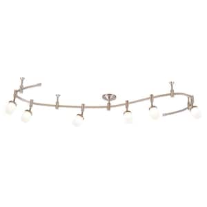 Cresswell Flex Track 8 ft. Brushed Nickel LED Ceiling Mounted Hard ...