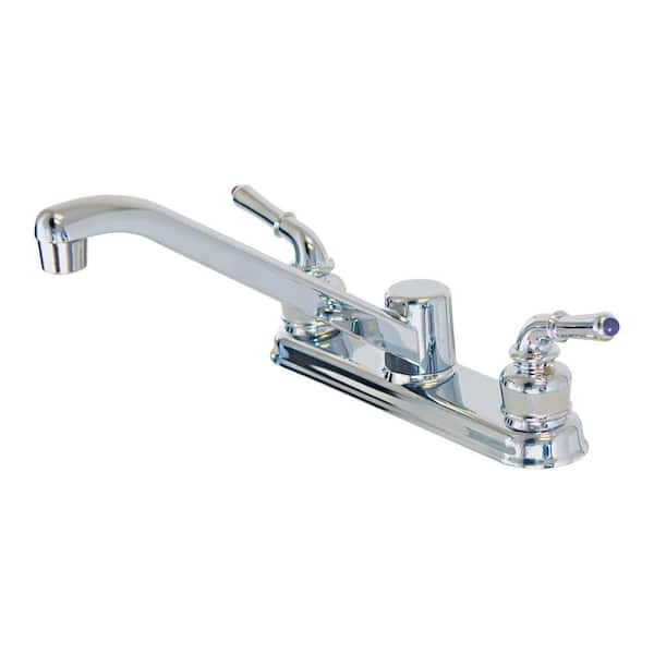 EZ-FLO Non-Metallic 2-Handle Standard Kitchen Faucet in Chrome EZ-10130 ...