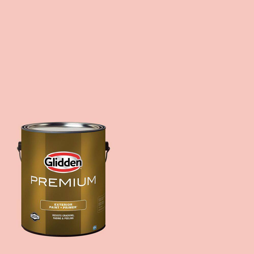 Glidden Premium 1 gal. PPG1193-4 Sweet Angel Semi-Gloss Exterior Latex ...