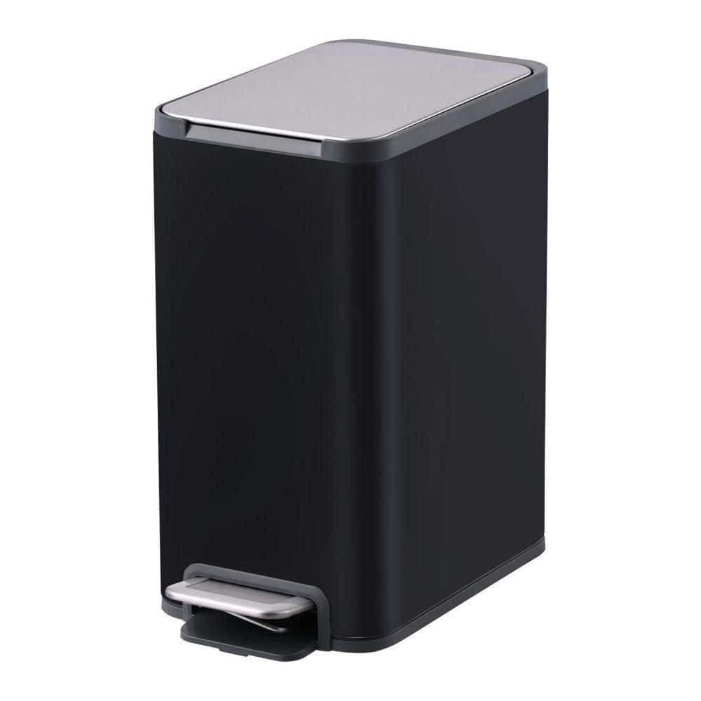 Dracelo 5 Liter Rectangular Step Trash Can with Plastic Inner Buckets ...
