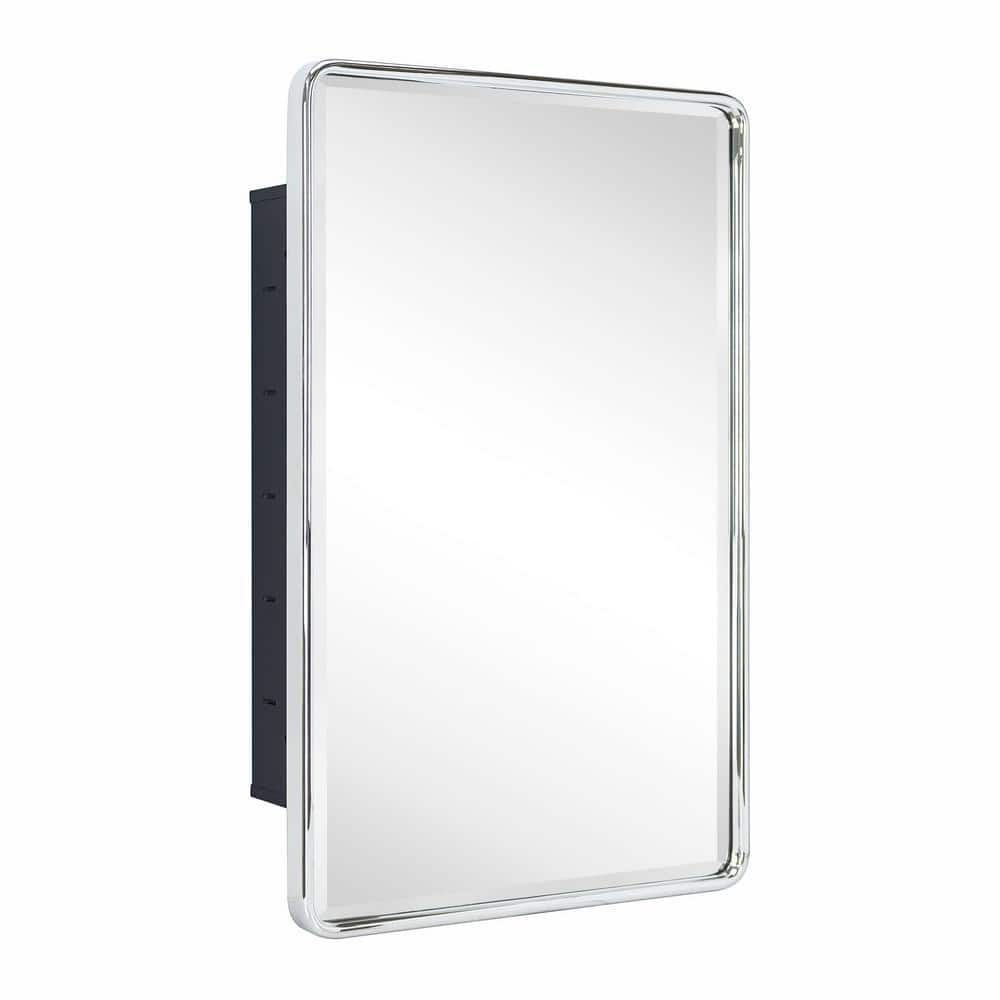 TEHOME Farmhouse 16 in. W x 24 in. H Small Recessed Metal Rectangular ...