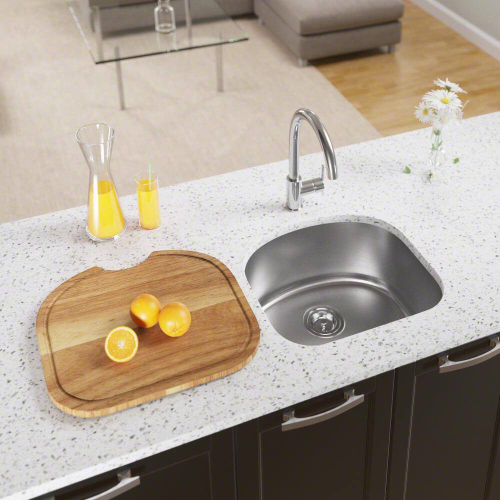 MR Direct Stainless Steel 20 in. Single Bowl Undermount Kitchen Sink ...