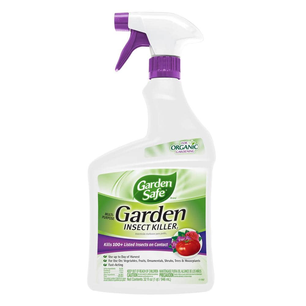 Garden Safe 32 oz. Ready-to-Use Multipurpose Garden Insect Killer HG ...
