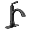 Delta Faryn Single Handle Single Hole Bathroom Faucet in Matte Black ...
