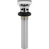 Delta Square Push Pop-Up with Overflow, Chrome 72175 - The Home Depot