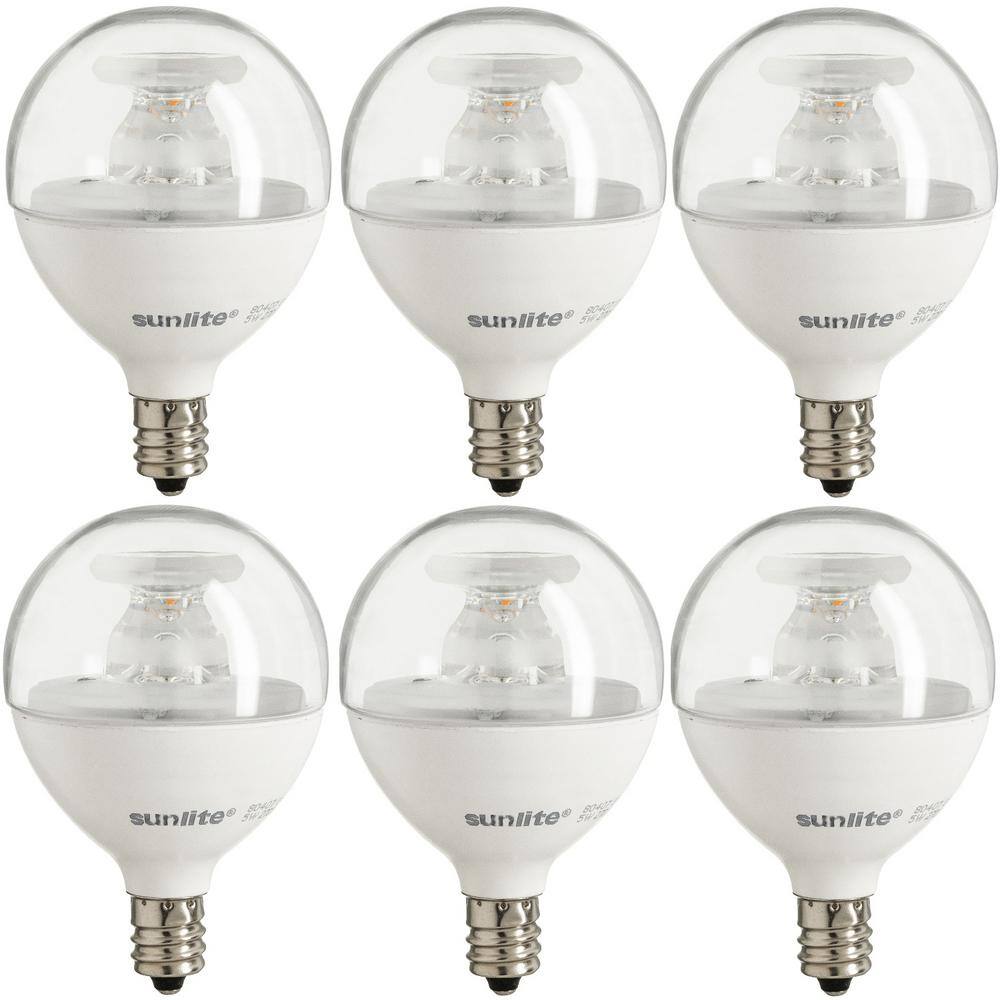 Sunlite 40-Watt Equivalent Clear Warm White G16.5 Dimmable LED Light ...