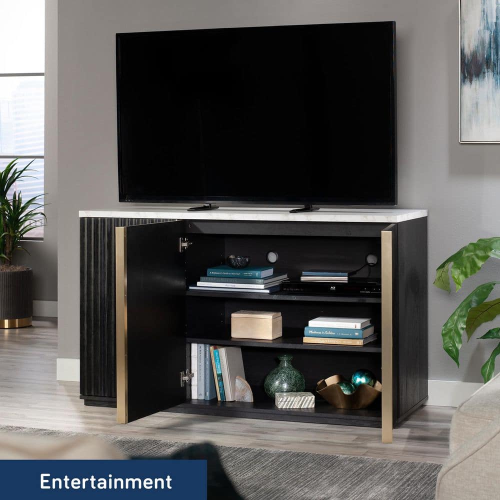 SAUDER Misc Entertainment Raven Oak Engineered Wood Rectangular 54 in ...