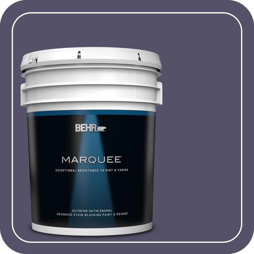 BEHR MARQUEE 5 gal. #650F-7 Violet Eclipse Satin Enamel Exterior Paint ...