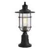 Hampton Bay Turner 1-Light Post Mount Matte Black 44883 - The Home Depot