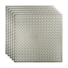 Fasade Diamond Plate 2 ft. x 2 ft. Brushed Aluminum Lay-In Vinyl ...