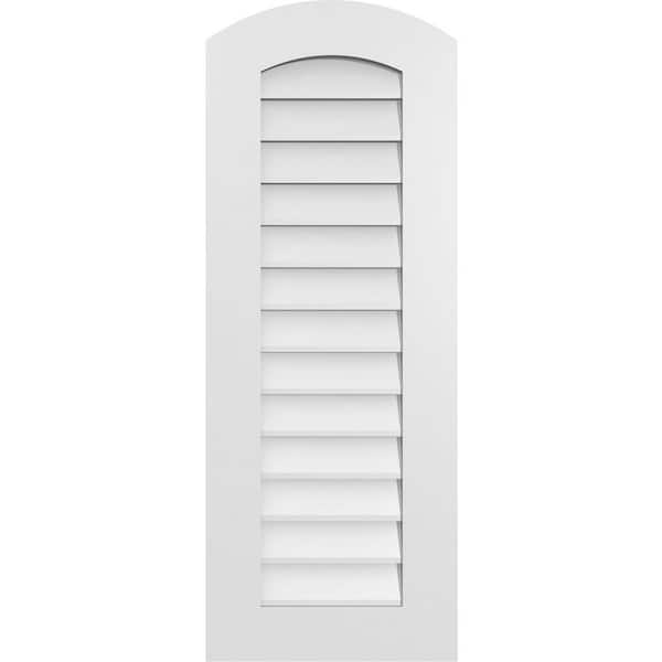 Ekena Millwork 16 in. x 42 in. Arch Top Surface Mount PVC Gable Vent ...