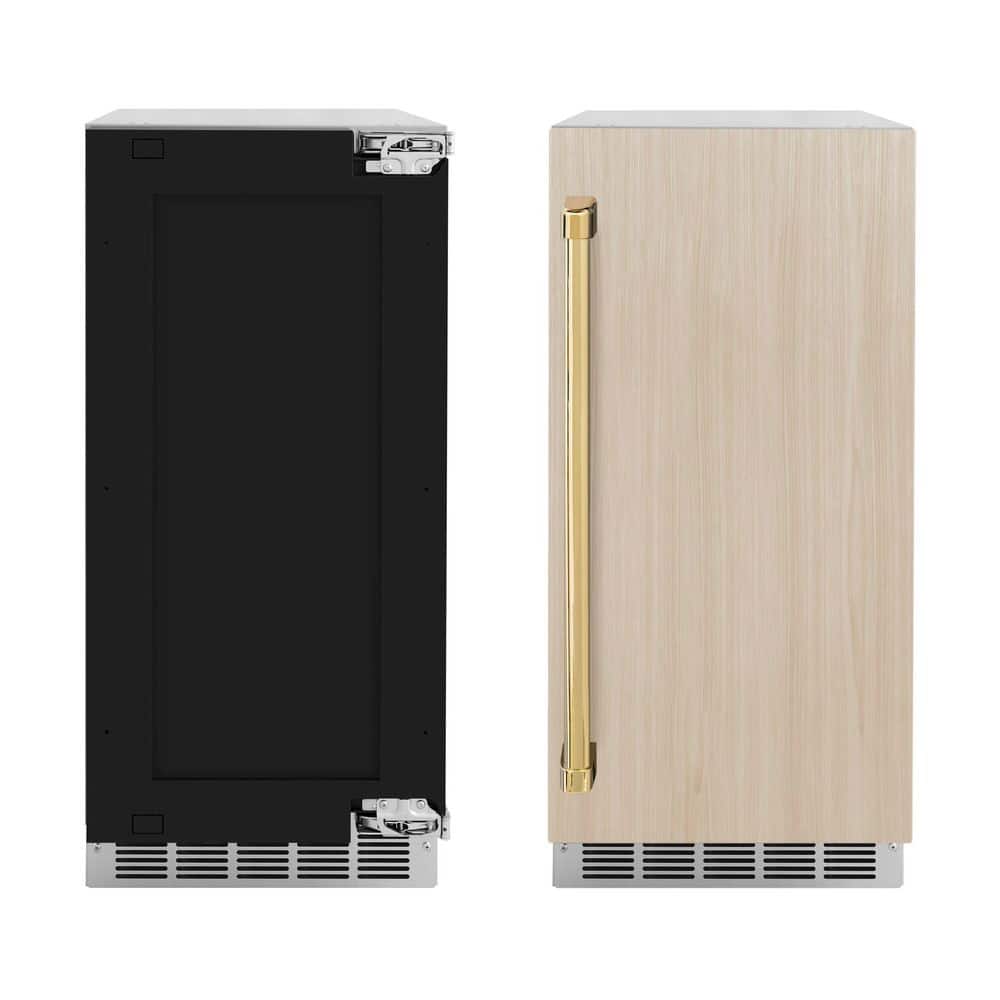 ZLINE Kitchen and Bath Autograph Edition Touchstone 15 in. 75 lbs. Nugget Ice Maker with Panel ...