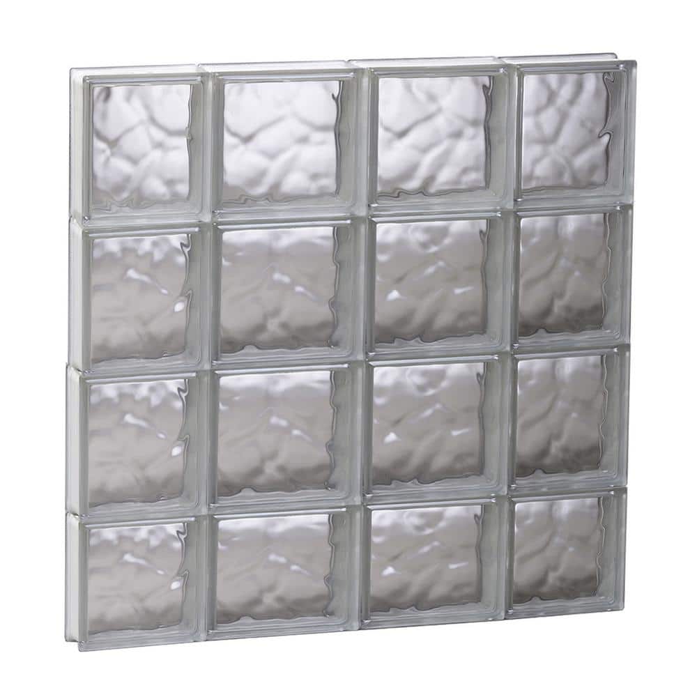 Clearly Secure 27 in. x 29 in. x 3.125 in. Frameless Wave Pattern Non ...