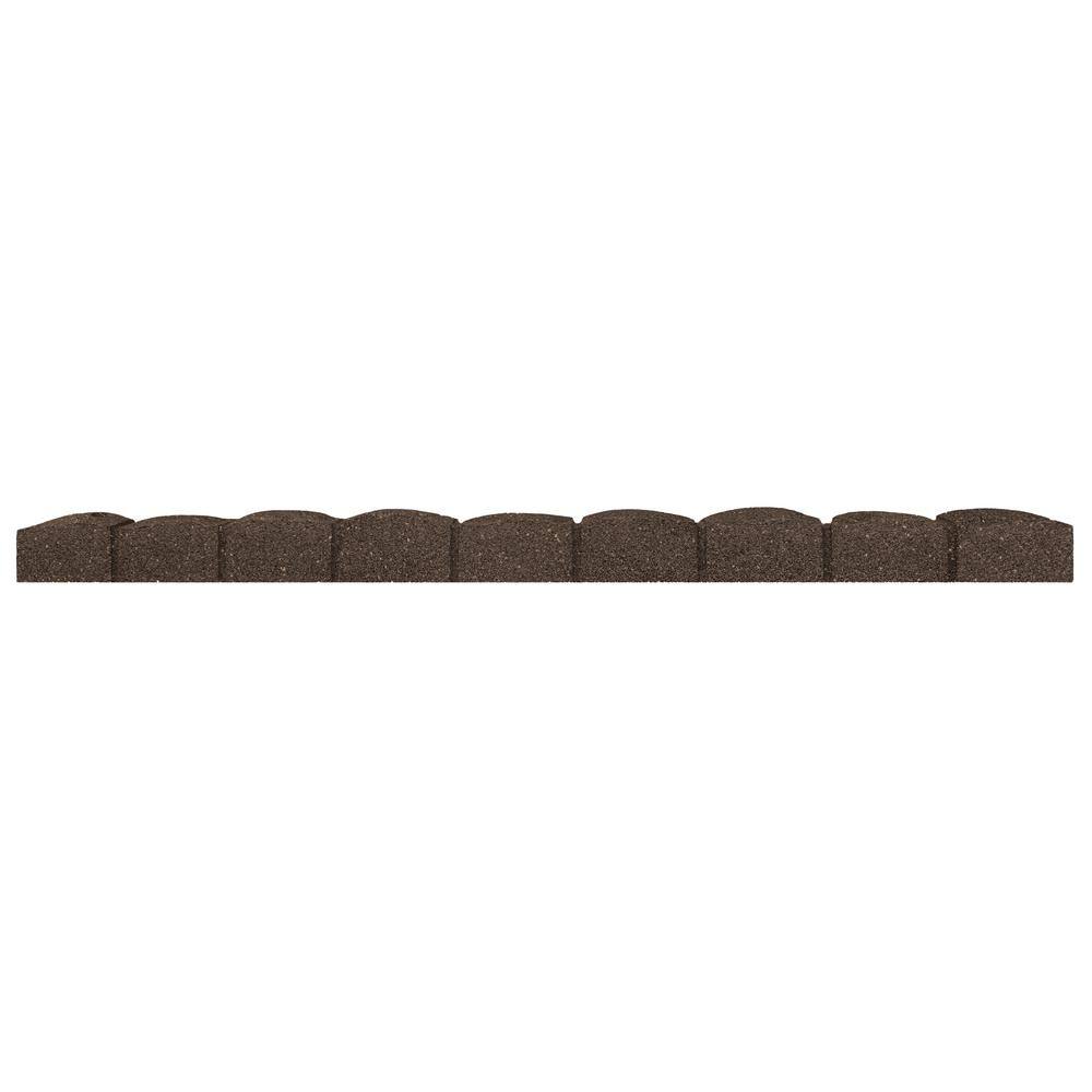 Vigoro Roman Stone 48 in. Rubber Garden Edging Earth (Pack of 2 ...