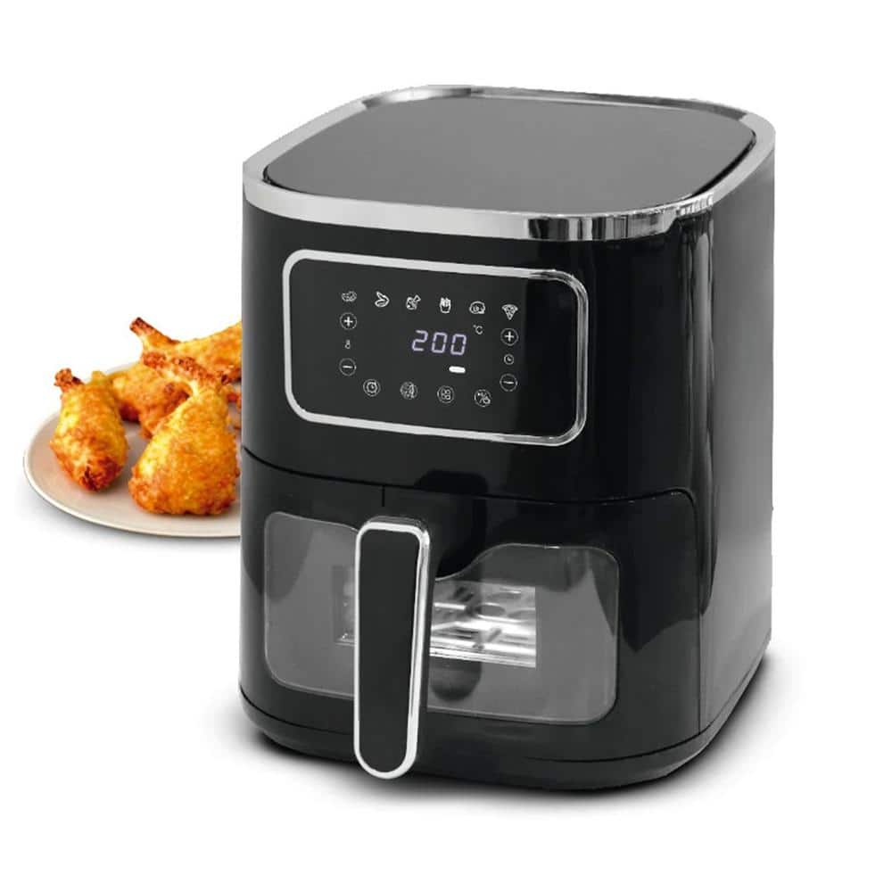 Lumme AF501AP 5.3 qt. Black Digital Air Fryer With Non-stick Ceramic ...