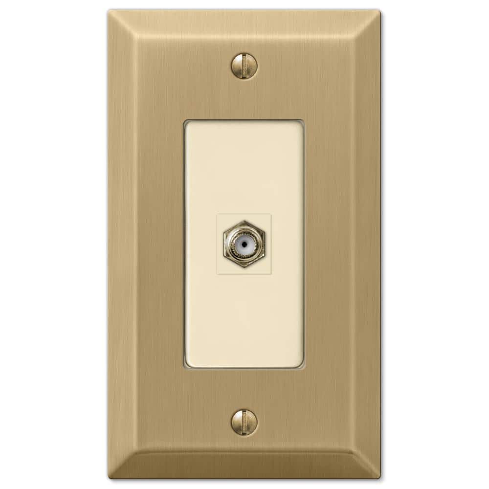 AMERELLE Metallic 1 Gang Coax Steel Wall Plate - Brushed Bronze 163CXBZ ...