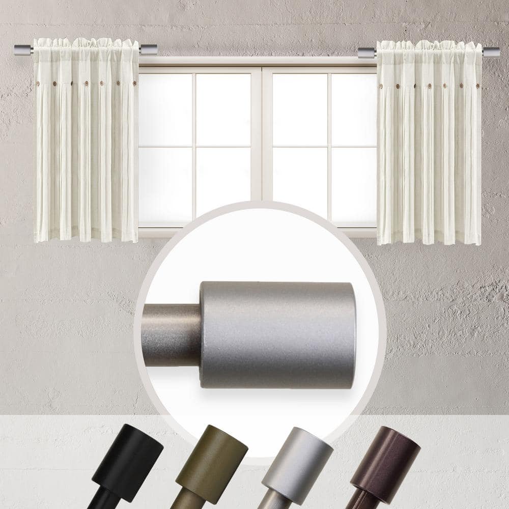EMOH Briella 5/8 inch Side Curtain Rod 12-20 inch long (Set of 2 ...