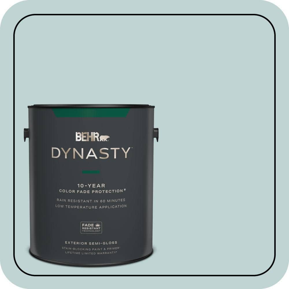 BEHR DYNASTY 1 gal. #500E-3 Rain Washed Semi-Gloss Exterior Stain ...