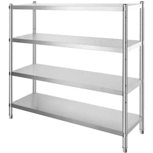 SVOPES 60 x 18.5 In. 5-Tier Stainless Steel Shelving Unit, Kitchen Prep ...
