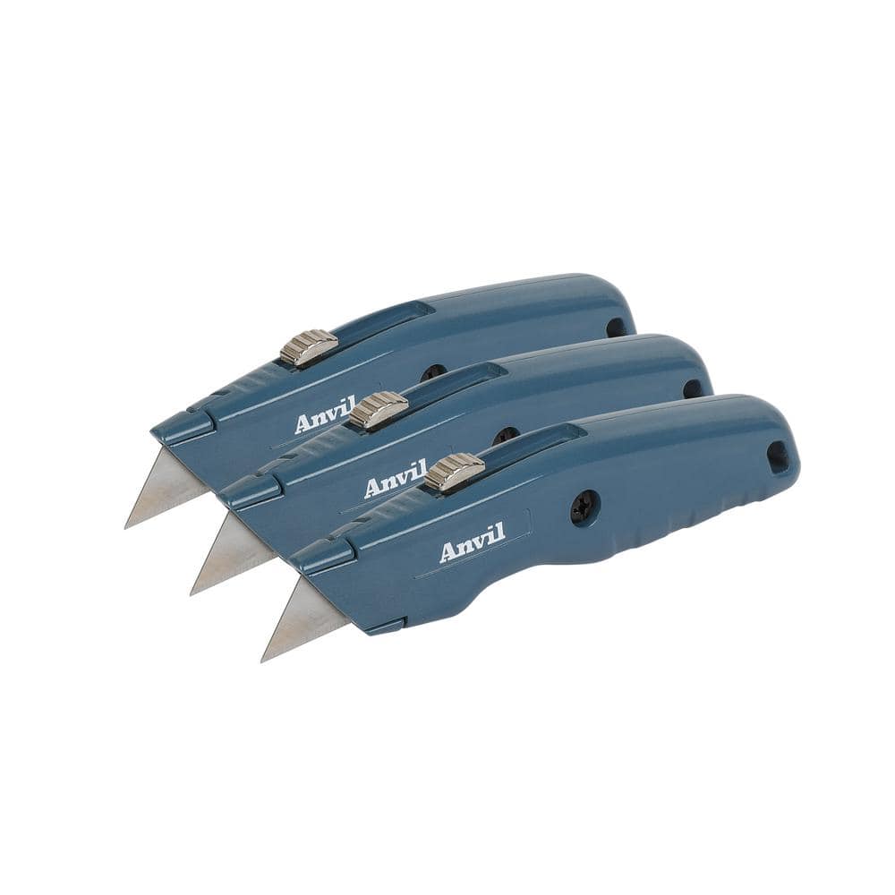Anvil 3-Piece Retractable Utility Knife 91605 - The Home Depot