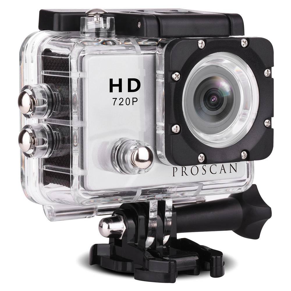 PROSCAN PDQ 2 in. TFT LCD 720p Action Camera with 8 GB Class 10 SD Card ...