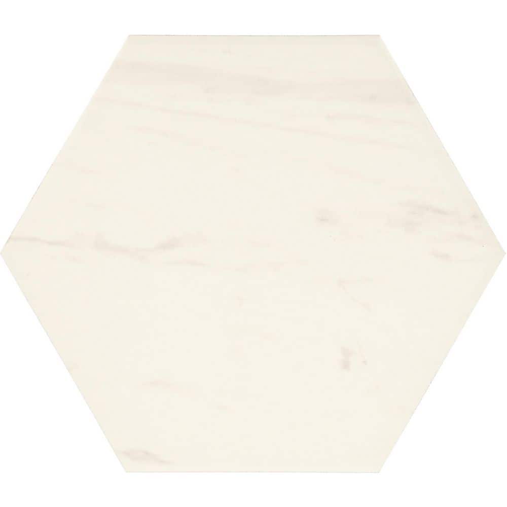 Daltile Perpetuo Timeless White 8 in. x 9 in. Color Body Porcelain ...