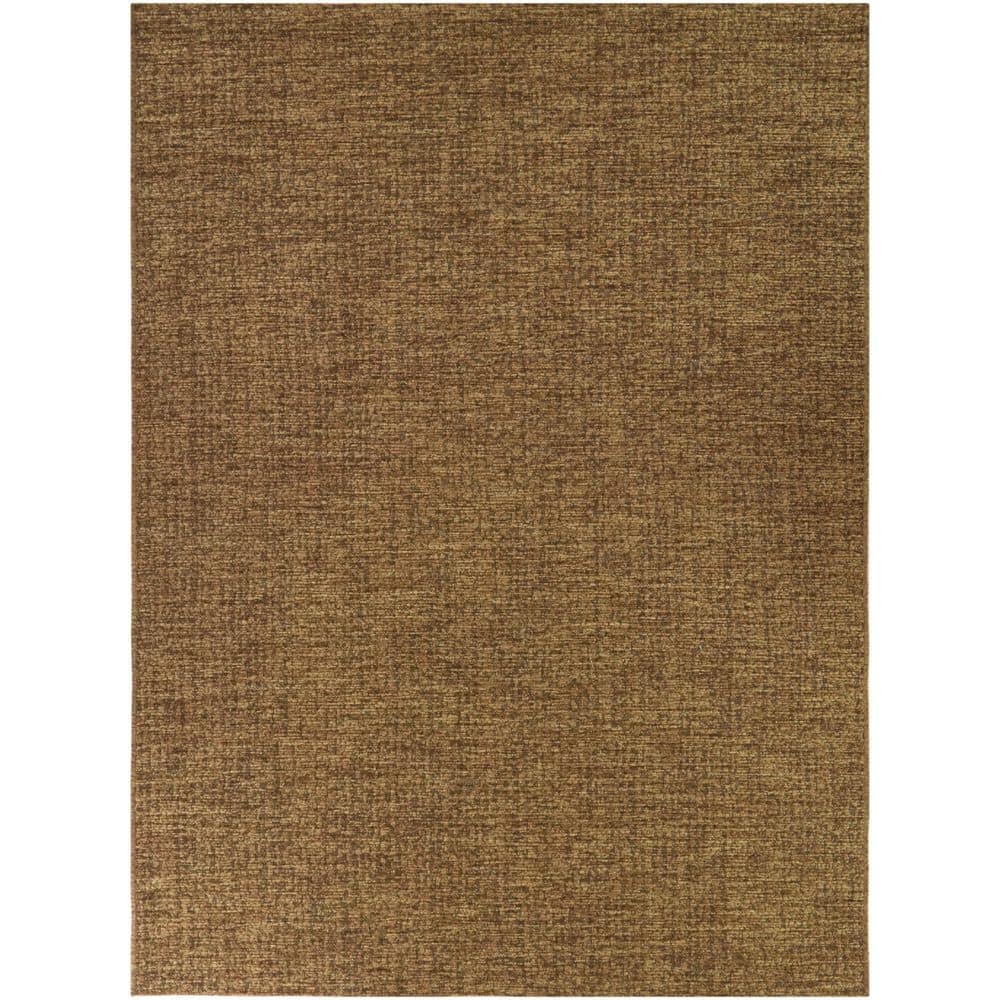 Romilly Brown 5 ft. 3 in. x 7 ft. Abstract Indoor/Outdoor Area Rug ...