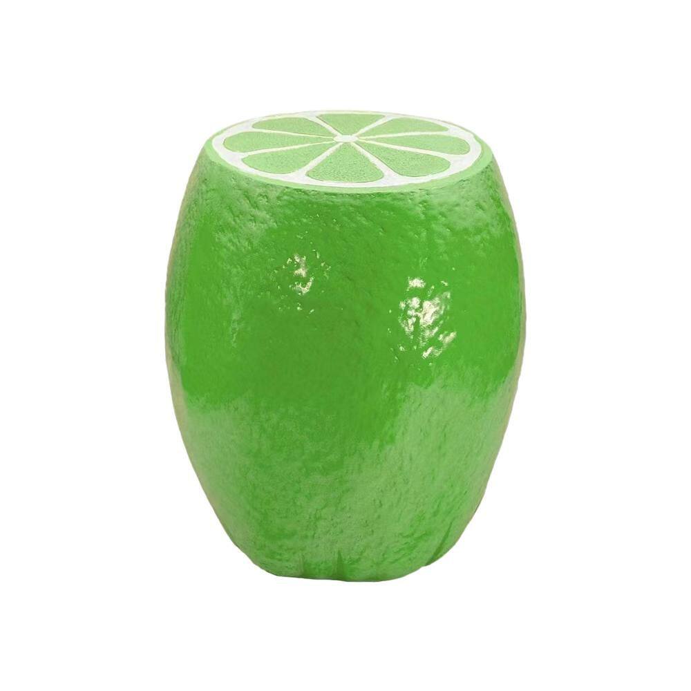 Lemon Plastic Garden Stool 14 in. Fruit-Shaped Stool and Side Table ...