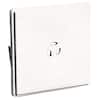 Builders Edge 6.625 in. x 6.625 in. #117 Bright White Dutch Lap Surface ...