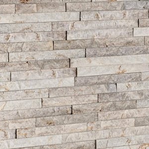 CRUZ BAY STUDIO Slender Strip 3 in. x 12 in. Celestial White Split Face ...