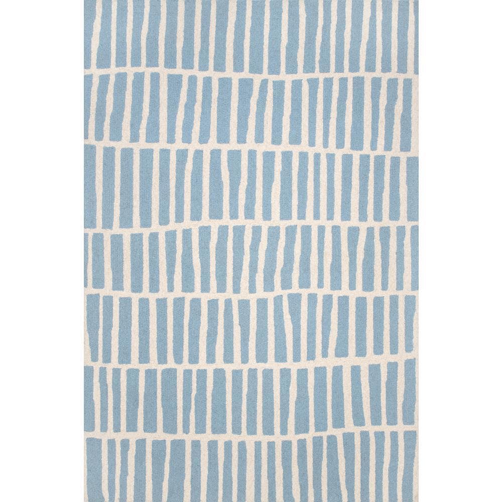 nuLOOM Lemuel Geometric Baby Blue 9 ft. x 12 ft. Indoor Area Rug ...