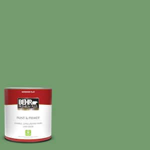 BEHR DYNASTY 8 oz. #450D-6 Shire Green Semi-Gloss Enamel Stain-Blocking ...