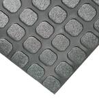 Rubber-Cal Coin Grip 4 ft. x 25 ft. Black Commercial Grade PVC Flooring ...