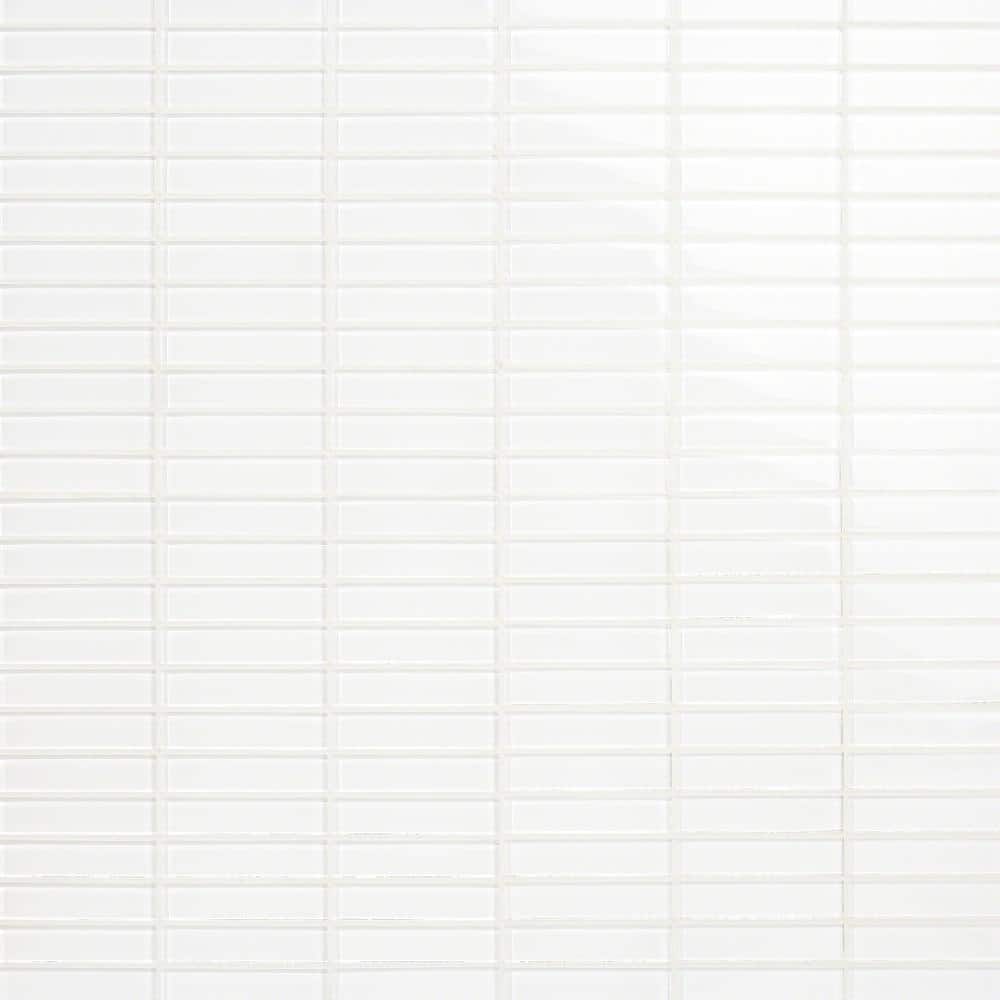 Ivy Hill Tile Contempo Bright White 4 in. x .31 in. Polished Glass ...