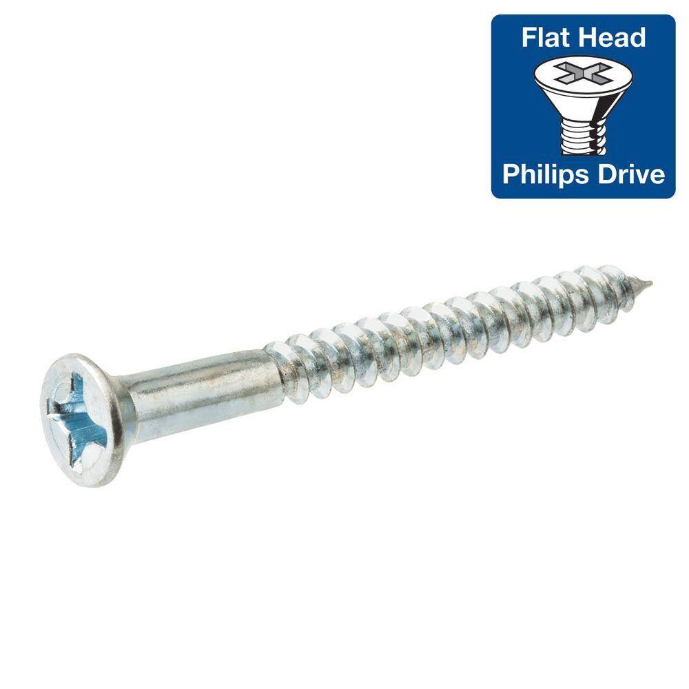 Crown Bolt #8 3/4 in. Phillips Flat-Head Wood Screws (100-Pack) 20952 ...