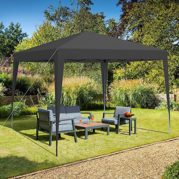 Runesay Outdoor 10 ft. x 10 ft. Pop Up Gazebo Canopy Tent with 4pcs ...